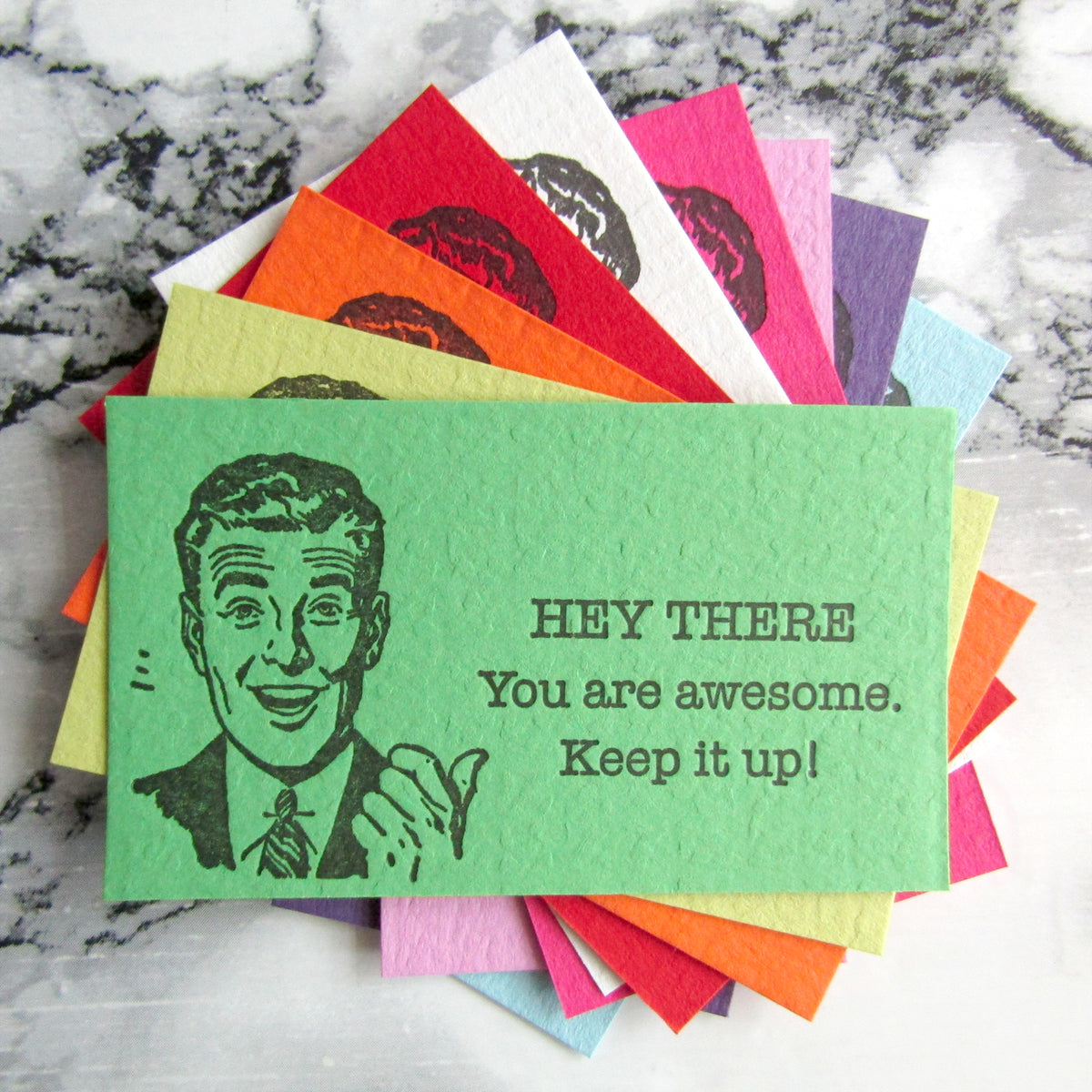 You Are Awesome, Letterpress Printed Cards by inviting INV0185 ...