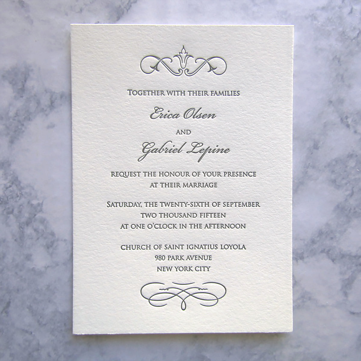 inviting: Letterpress Art Nouveau Wedding Invitations – inviting ...