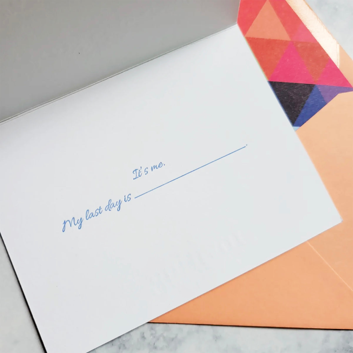 inviting: letterpress Last Day at Work, Great Resignation Sympathy Card ...
