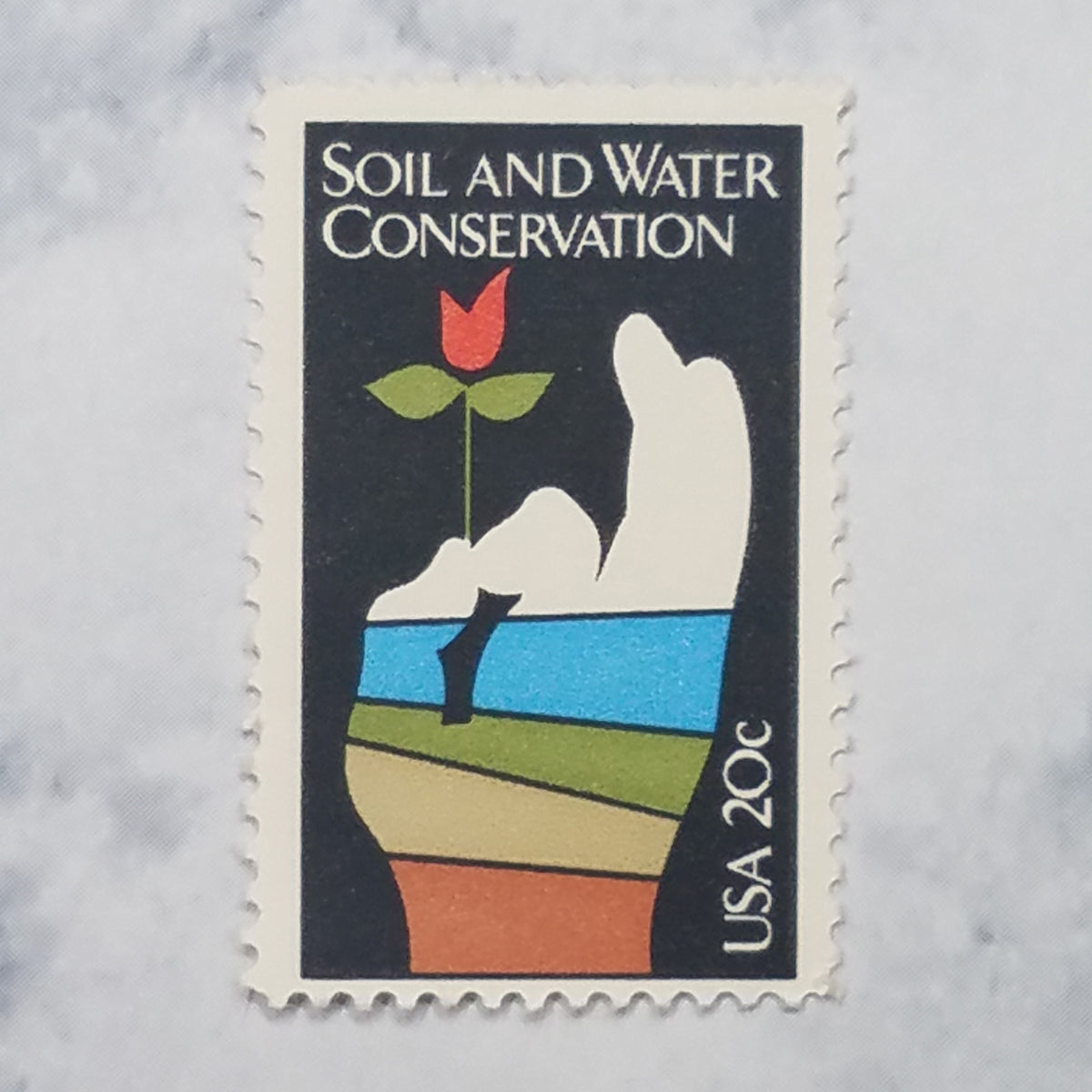 inviting: vintage postage stamps of Soil & Water Conservation 20c ...